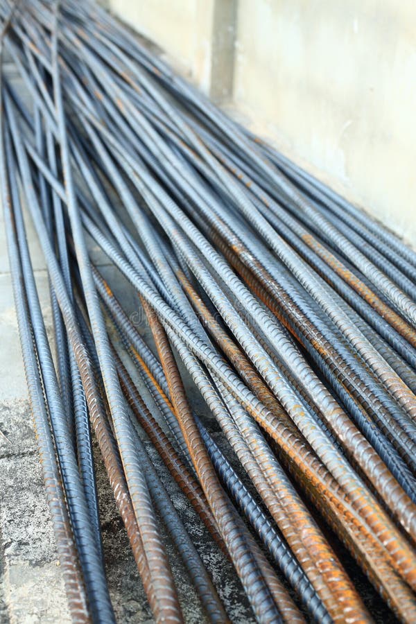 Rebar Steel Reinforcing Rod Bar in Construction Stock Photo - Image of ...
