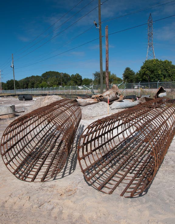 Rebar tubes stock image. Image of structure, rebar, corrosion - 21919753