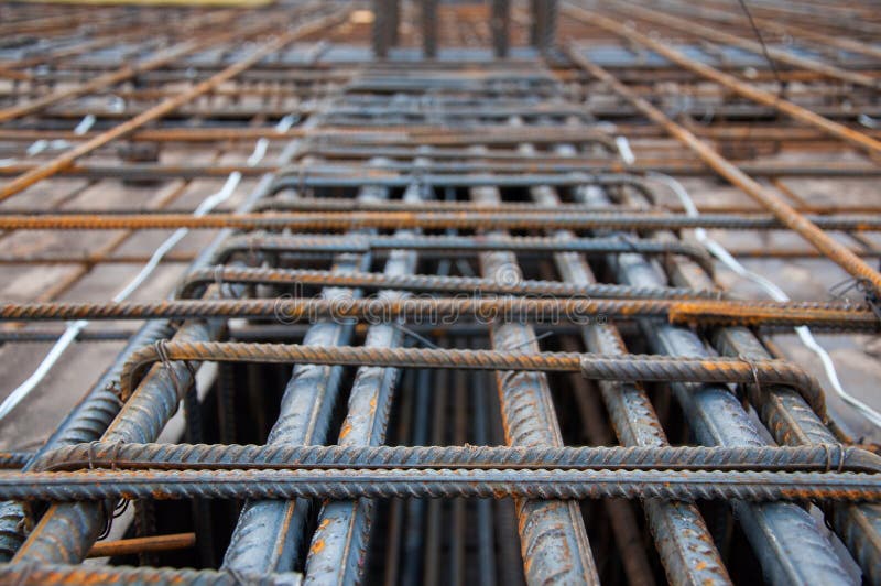 Rebars on the Construction Site. Building. the Use of Metal in Modern ...