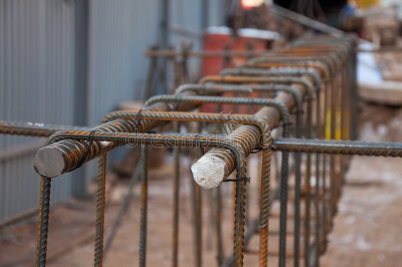 Rebars on the Construction Site. Building. the Use of Metal in Modern ...