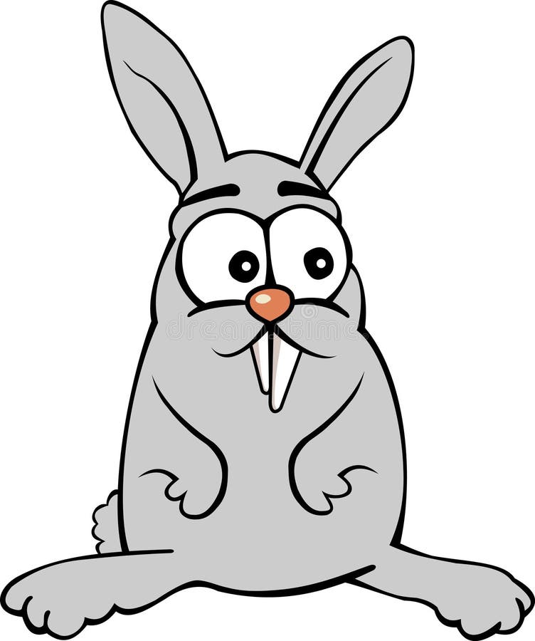 Rebbit Funny Isolated Vector Stock Illustration - Illustration of ...