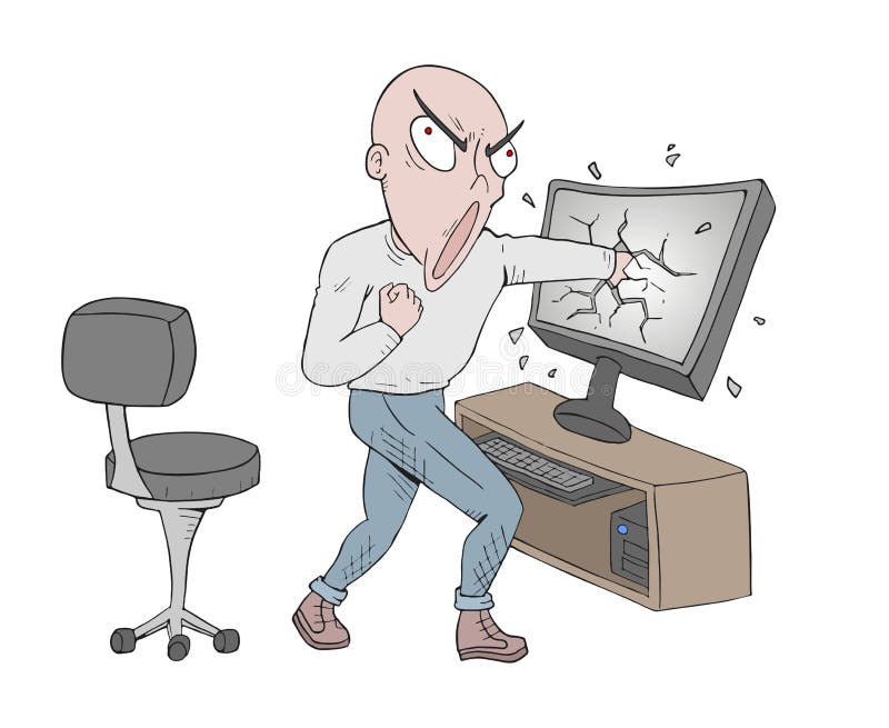 Rebel computer user stock vector. Illustration of cyber - 265880232