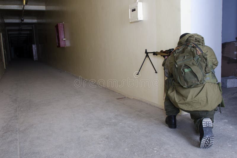 Rebel with machine gun stock photo. Image of fundamentalism - 135774508