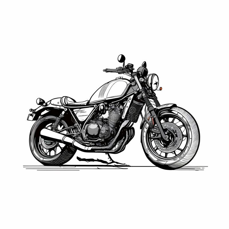 Rebel Modification Motorcycle. Generative AI Stock Illustration ...