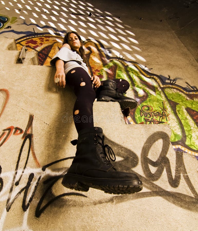 Rebel young girl editorial stock photo. Image of angle - 6530918