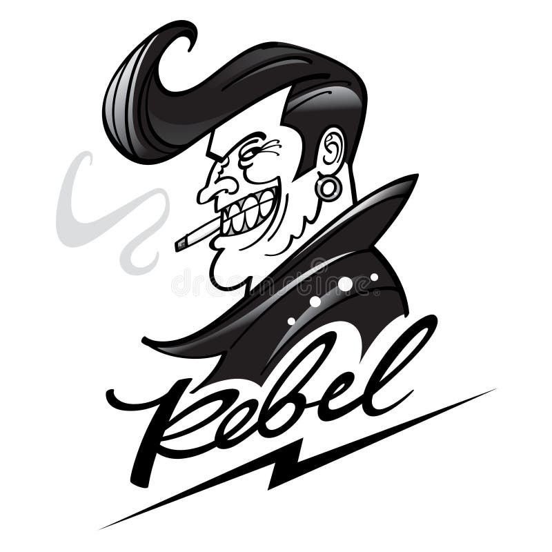 Rebelde ilustración del vector. Ilustración de masculino - 85113967