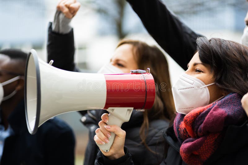 People shouting loudly stock photo. Image of blue, adult - 287234614