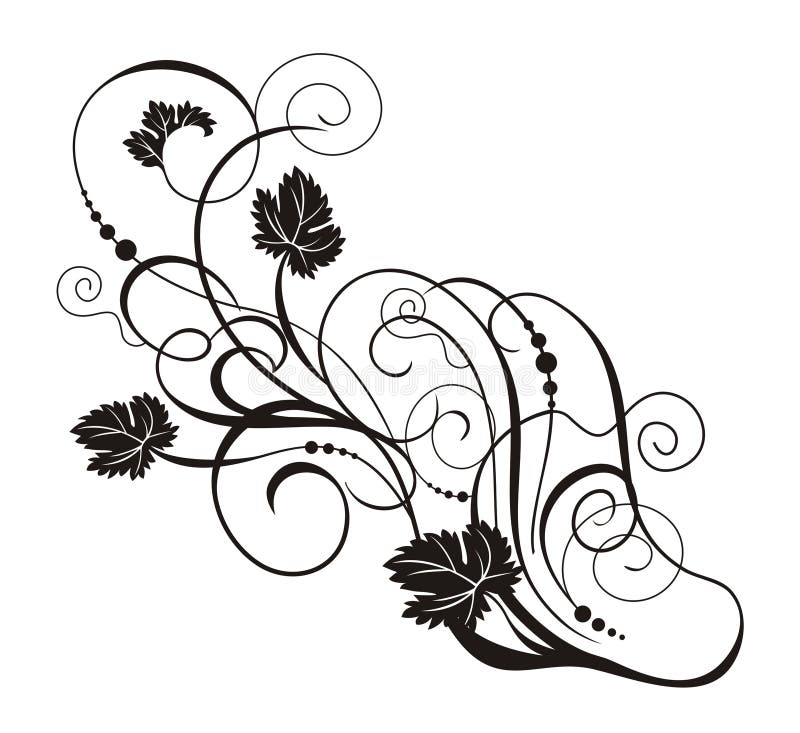 Reben und Blätter vektor abbildung. Illustration von getrennt - 11605940