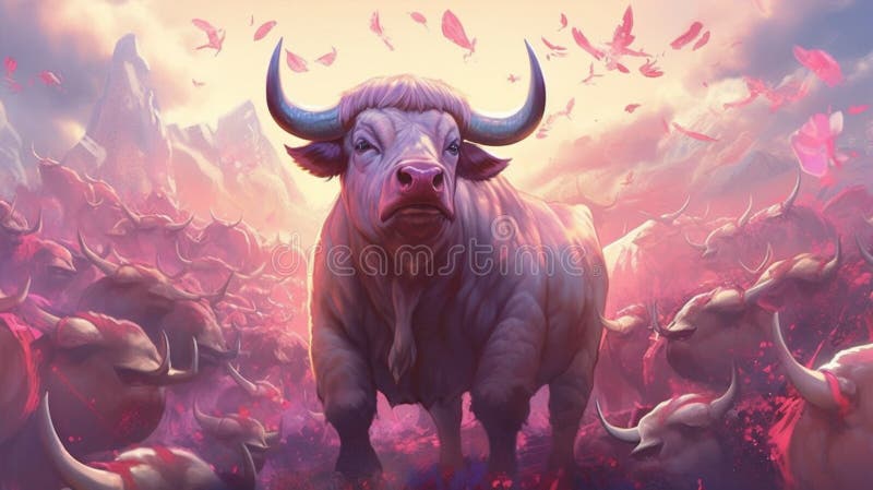 Rebirth: the Emerging Bit Bulls Taurus. Stock Illustration ...