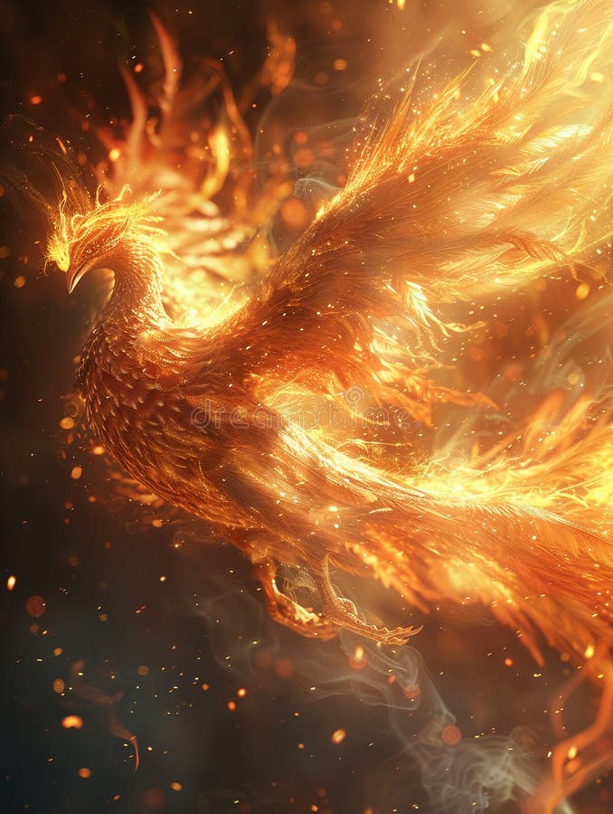 The rebirth of a phoenix stock photo. Image of survival - 310484540