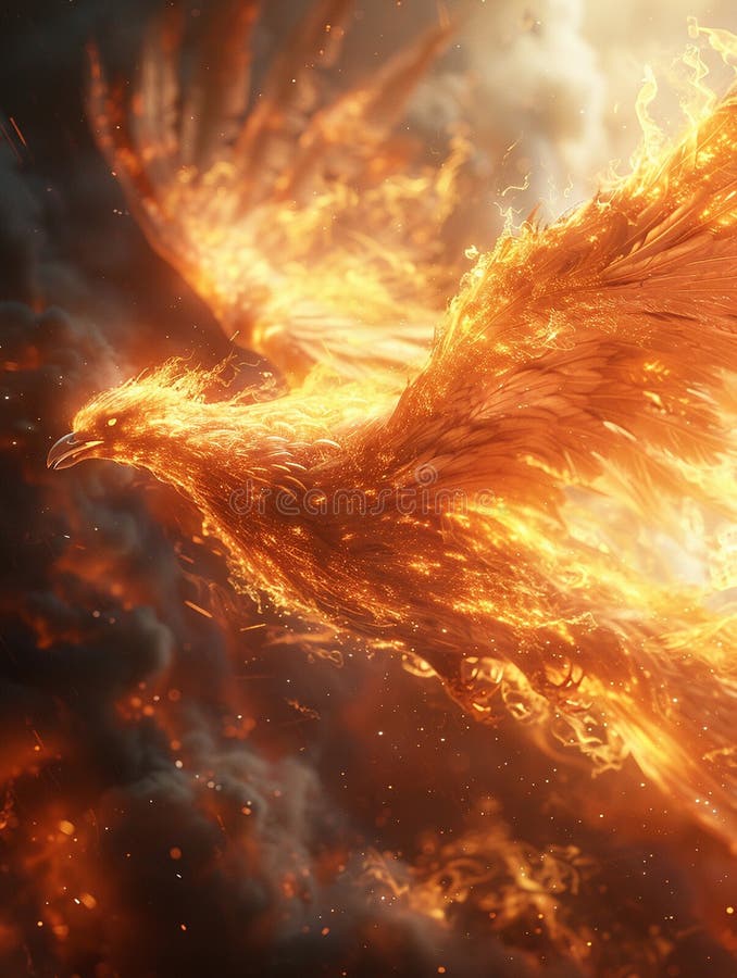 The rebirth of a phoenix stock photo. Image of phoenix - 310484544