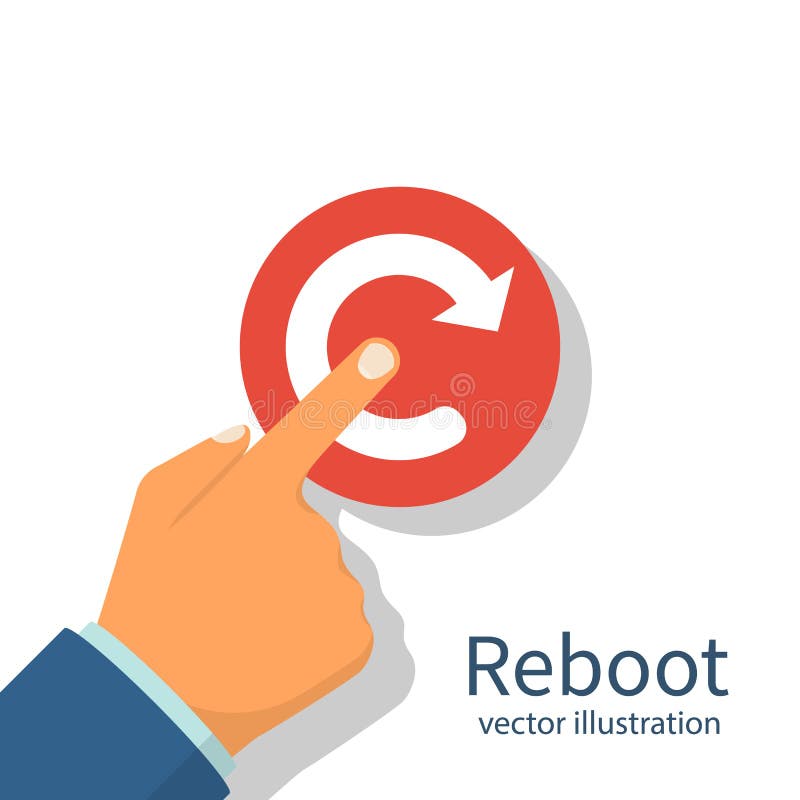 Big Red Reboot Button Illustration Stock Illustrations – 18 Big Red ...