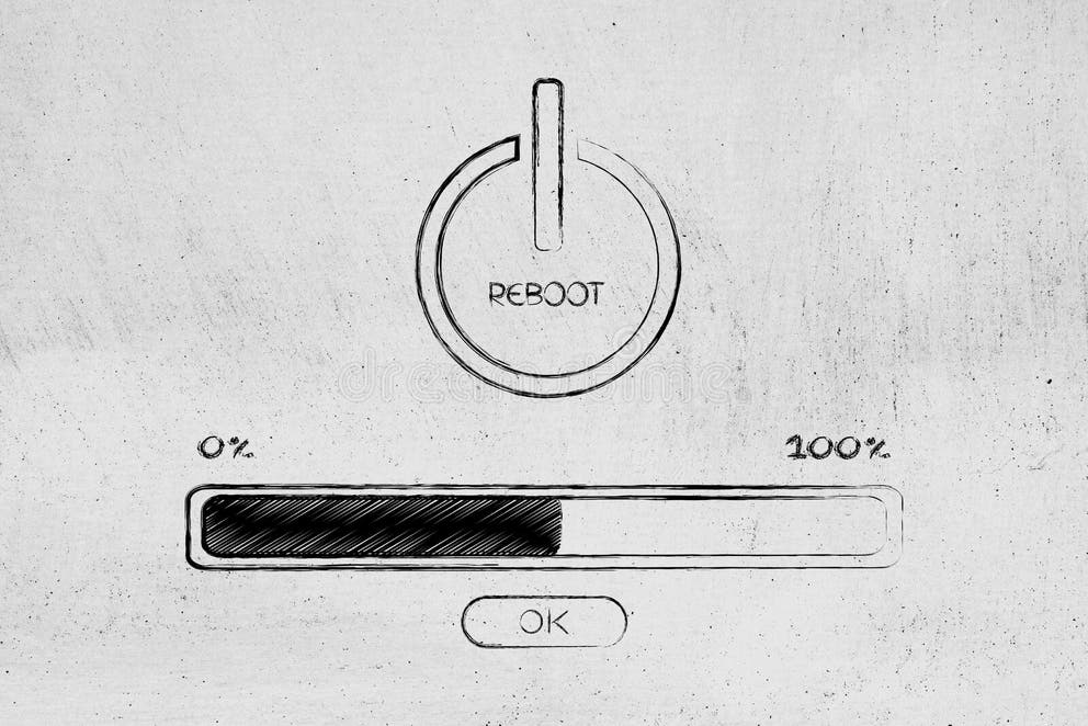 Reboot Symbol with Progress Bar Loading Stock Illustration ...