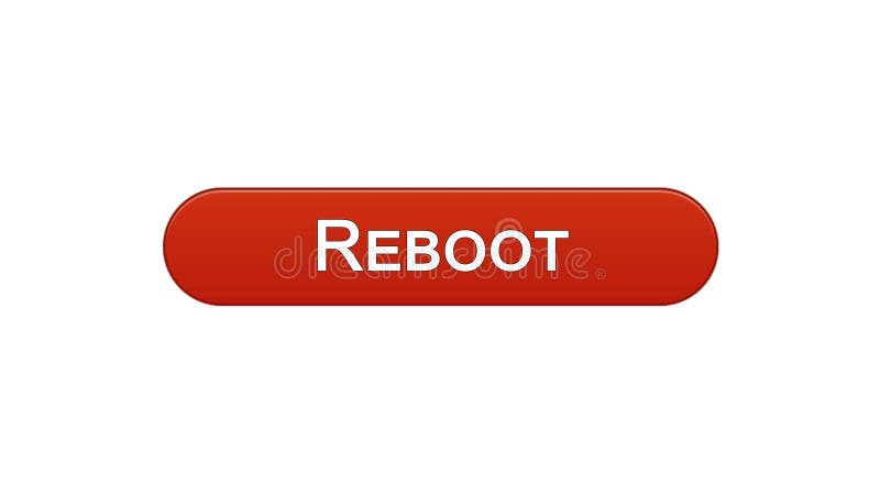 Reboot Web Interface Button Wine Red, Internet Site Design, Computer Restart Stock Illustration ...