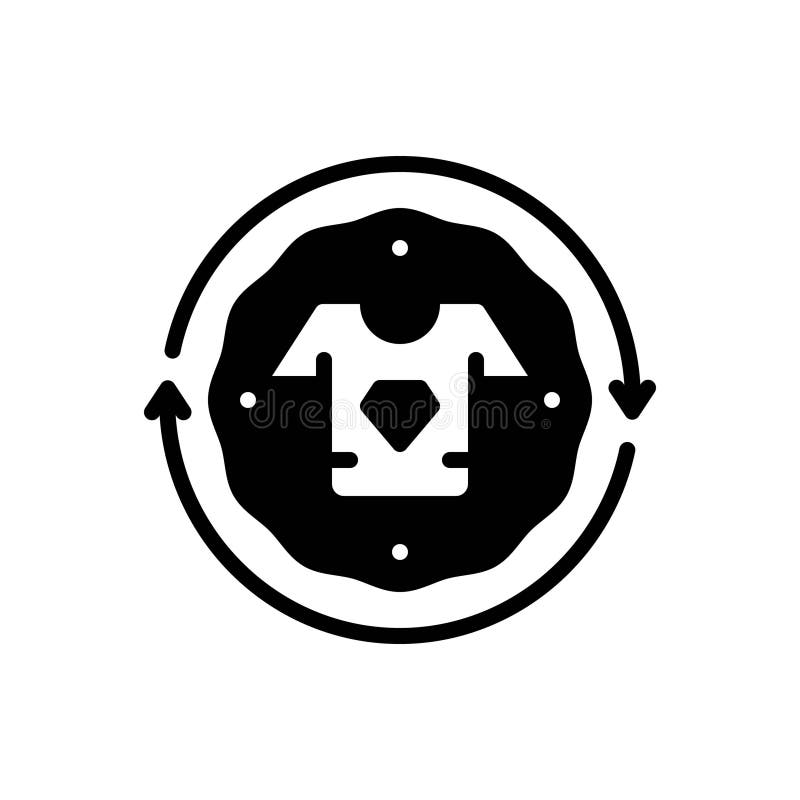 Black Solid Icon for Rebranding, Garment and New Stock Illustration ...