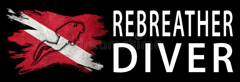 Rebreather Diver, Diver Down Flag, Scuba Flag Stock Image - Image of ...
