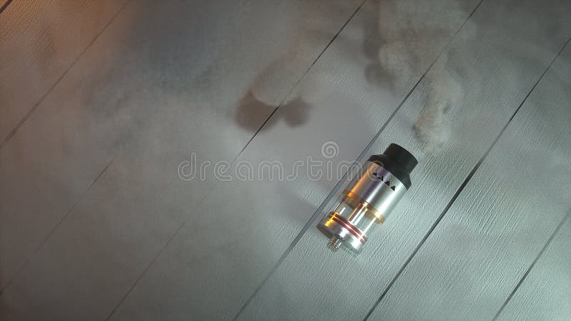 Rebuildable Dripping Atomizer in Vape Clouds. 3d Render Stock ...