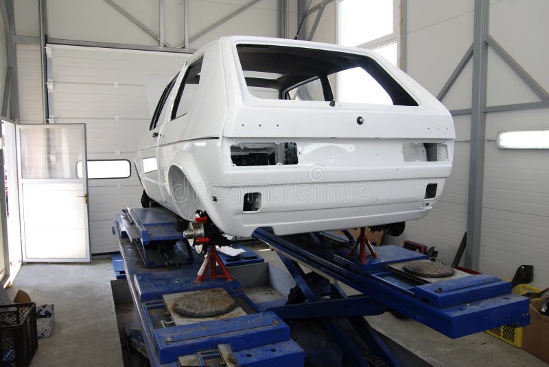 Rebuilding a car stock image. Image of workshop, vintage - 14701235