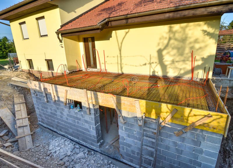 Rebuilding a family house stock image. Image of engineering - 58687551