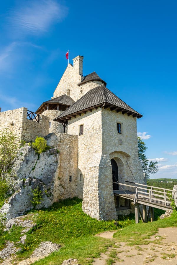 Rebuilt Old Castle in Bobolice Stock Image - Image of king, monument ...