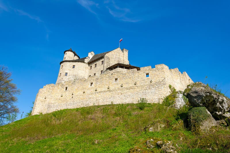 Rebuilt Old Castle in Bobolice Stock Photo - Image of jurassic, outdoor ...