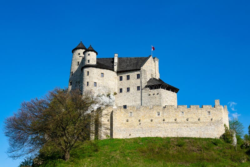 Rebuilt Old Castle in Bobolice Stock Photo - Image of century, outdoor ...