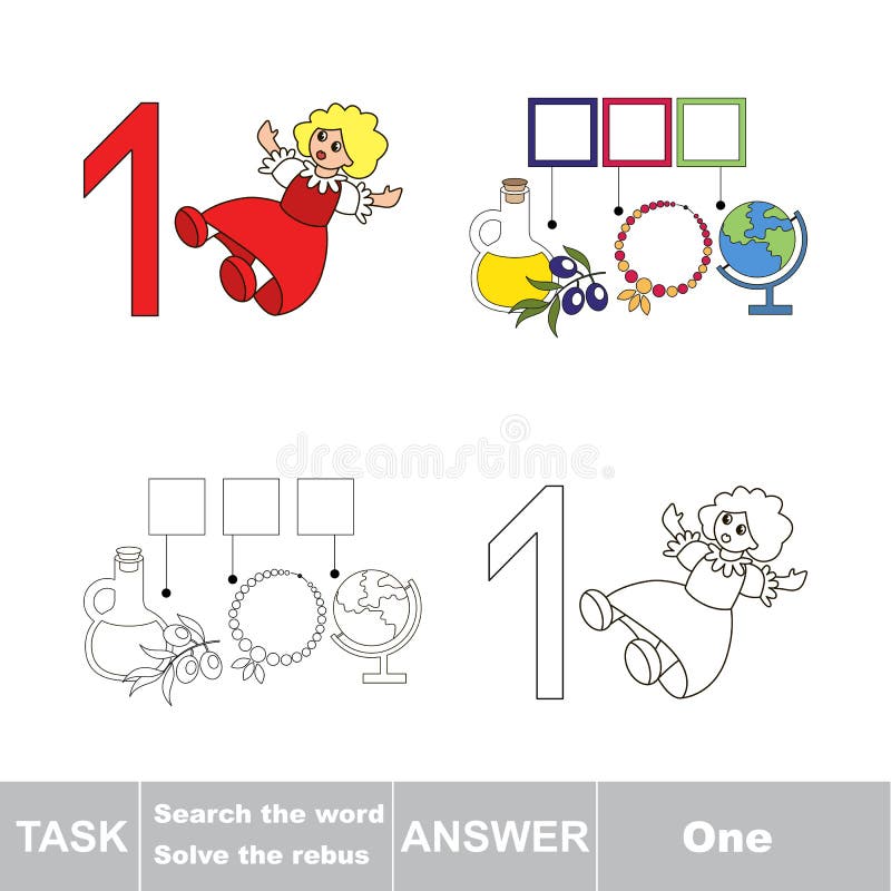 Rebus Letter 1 Stock Illustrations – 4 Rebus Letter 1 Stock ...