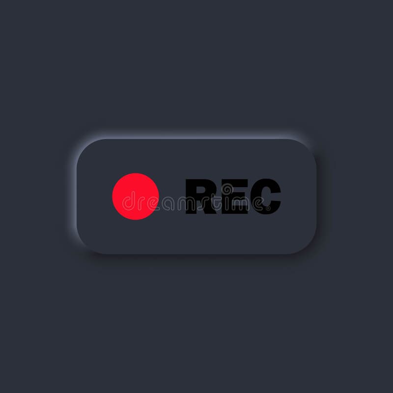 Rec Button. Currently Recording. User Interface Elements for Mobile App ...