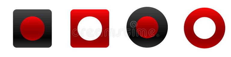 Rec Icon for Live Record. Video Recording Indicator. Stock Vector ...