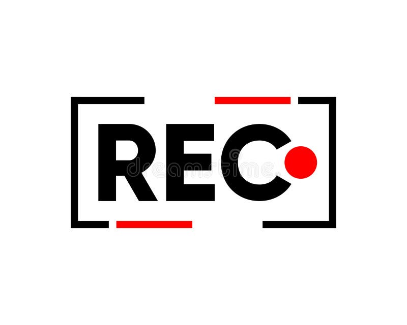 Rec Icon. Record Button. Video Recording Concept. Start of Recording ...