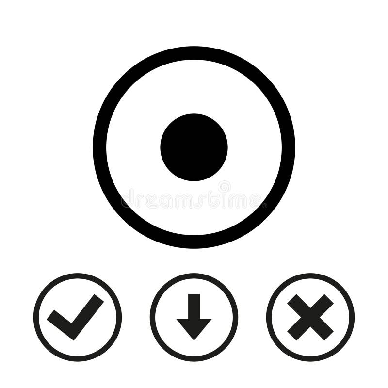 Rec Icon Stock Vector Illustration Flat Design Stock Vector ...