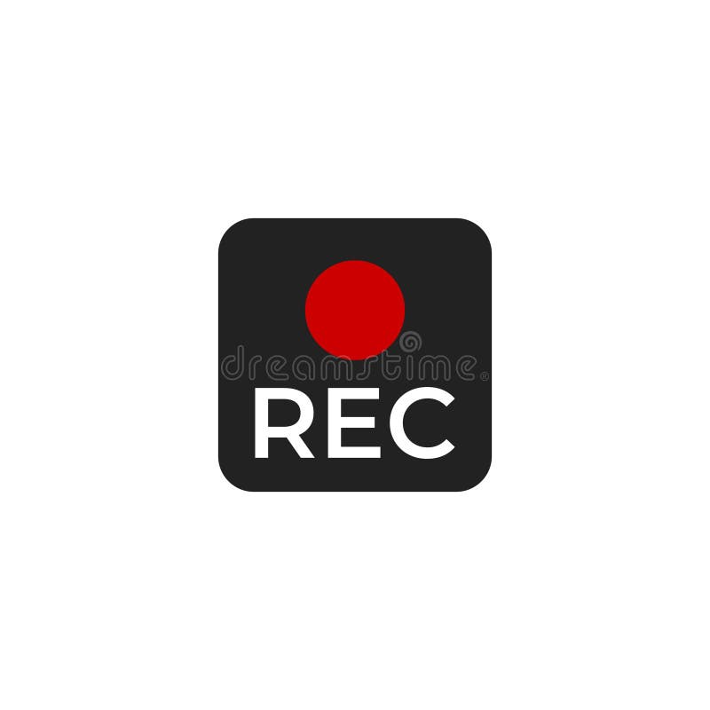 Rec Indicator for Live Video Recording. Stock Vector - Illustration of ...