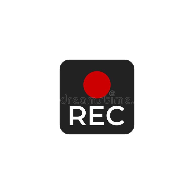 Rec Indicator for Live Video Recording. Stock Vector - Illustration of ...