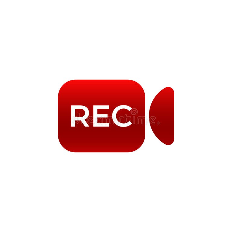 Rec Indicator for Live Video Recording. Stock Vector - Illustration of ...
