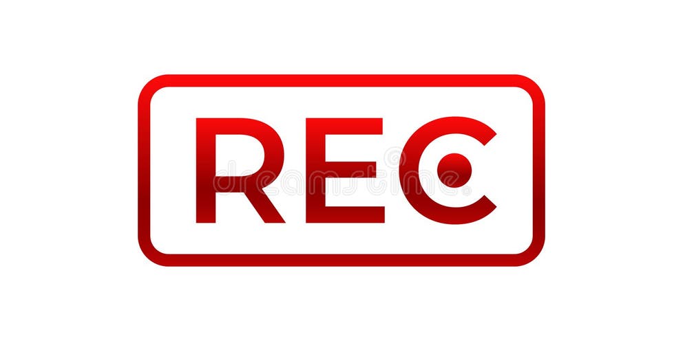 Rec Indicator for Live Video Recording. Stock Vector - Illustration of ...