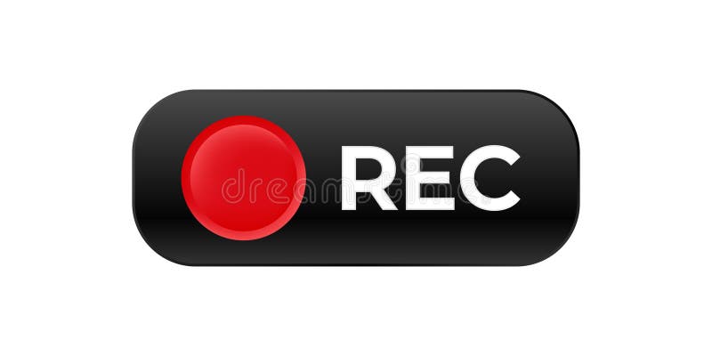 Rec Indicator for Live Video Recording. Stock Vector - Illustration of ...
