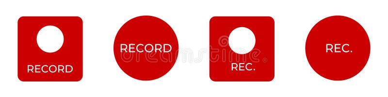 Rec Indicator Video Record Live. Video Recording Icon. Stock Vector ...