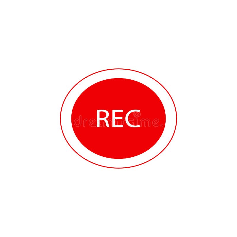 Rec / Record Button Trendy Flat Style Vector Icon. Symbol for Your Web ...