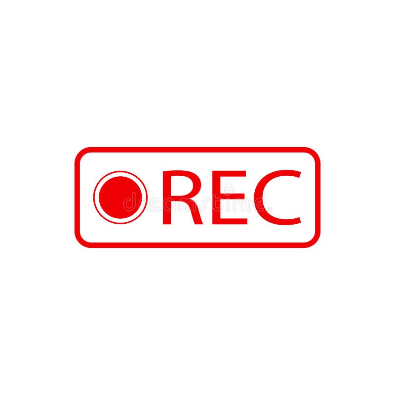 Rec / Record Button Trendy Flat Style Vector Icon. Symbol for Your Web ...