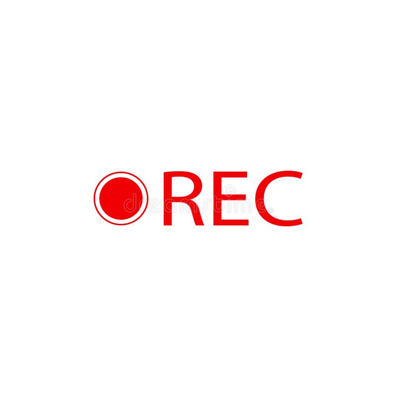 Rec / Record Button Trendy Flat Style Vector Icon. Symbol for Your Web ...