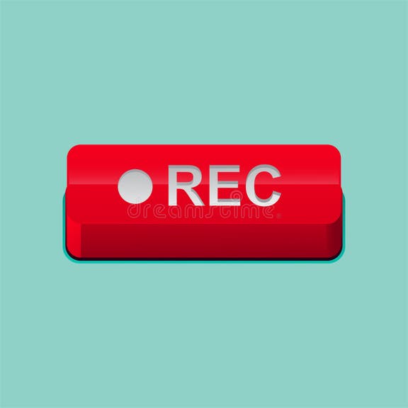 REC red button. stock vector. Illustration of circle - 171435811