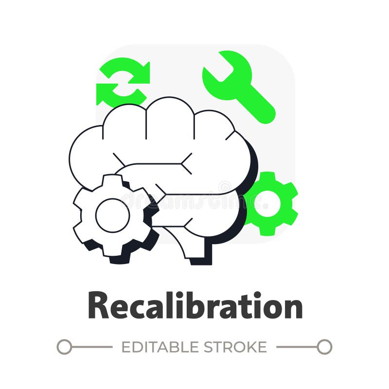 Recalibration Flat Outline Concept Icon Stock Illustration ...
