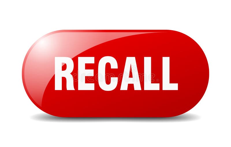 Recall Button. Recall Sign. Key. Push Button. Stock Vector ...