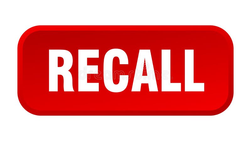 Recall Button. Recall Square 3d Push Button Stock Vector - Illustration ...