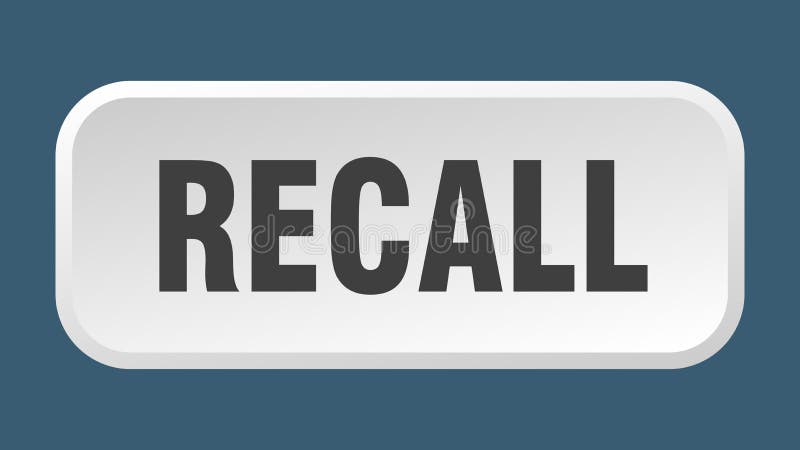 Recall Button. Recall Sign. Key. Push Button Stock Vector ...