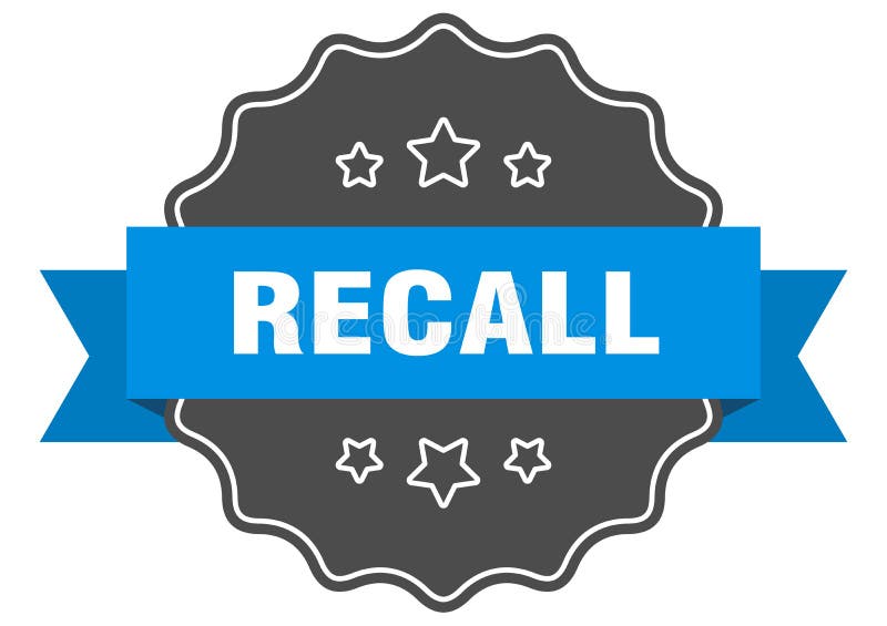 Recall label stock vector. Illustration of sign, round - 160024578