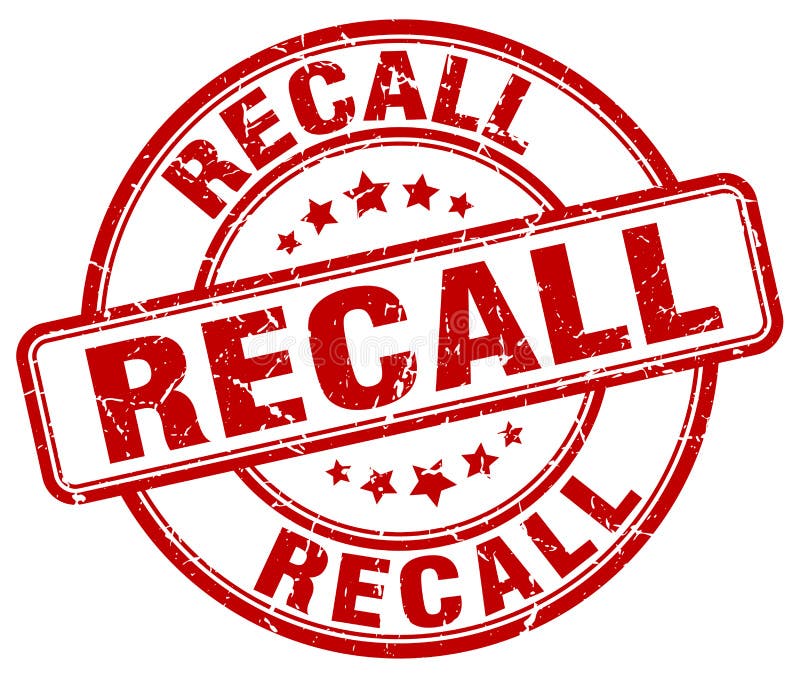 Recall Red Rubber Stamp Isolated On White. Stock Vector - Illustration ...