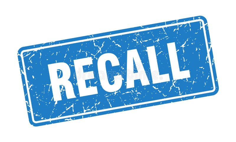 Recall Sign. Recall Grunge Stamp Stock Vector - Illustration of vector ...