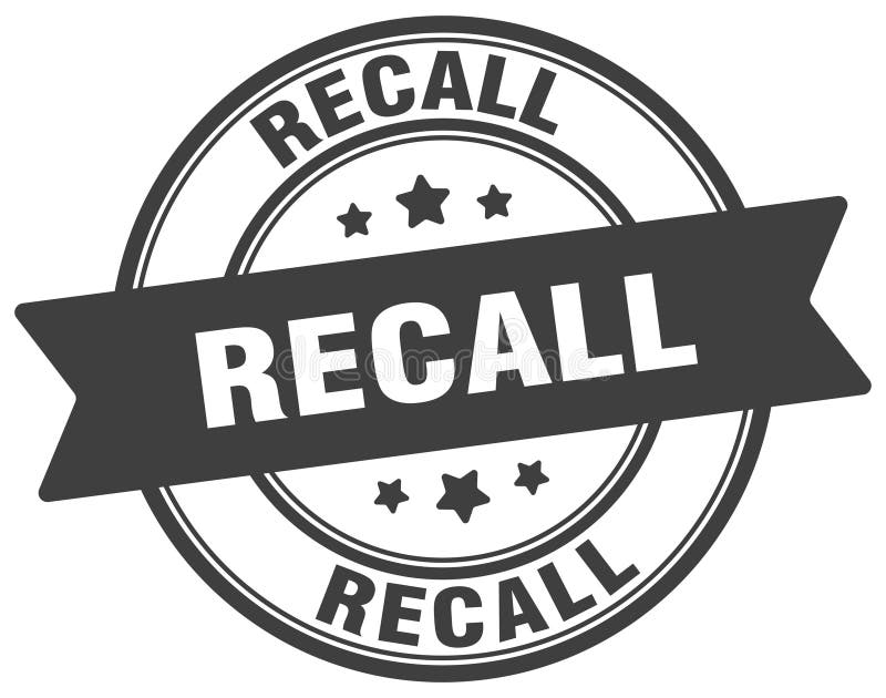 Recall Stamp. Recall Label on Transparent Background. Round Sign Stock ...