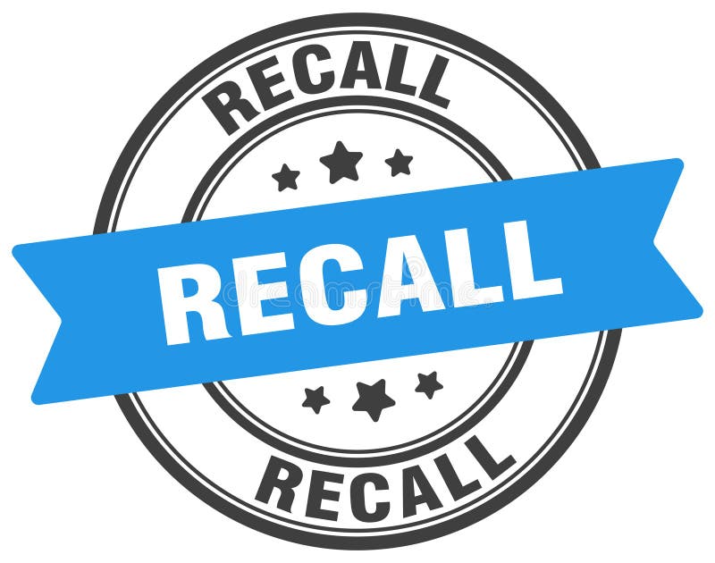 Recall Stamp. Recall Label on Transparent Background. Round Sign Stock ...
